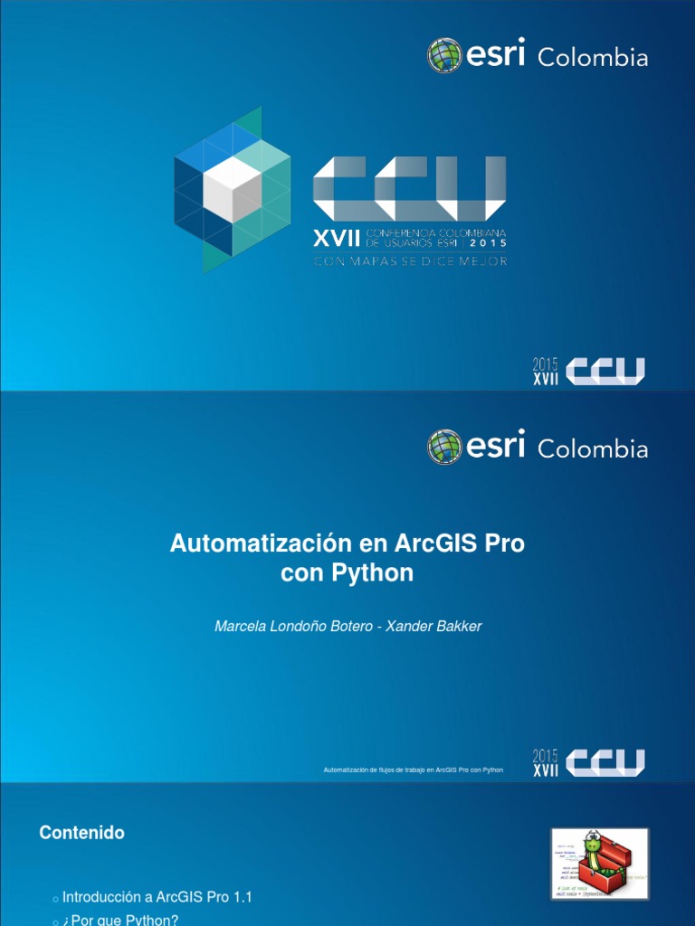 Python en ArcGIS Pro - CCU2015 | PDF