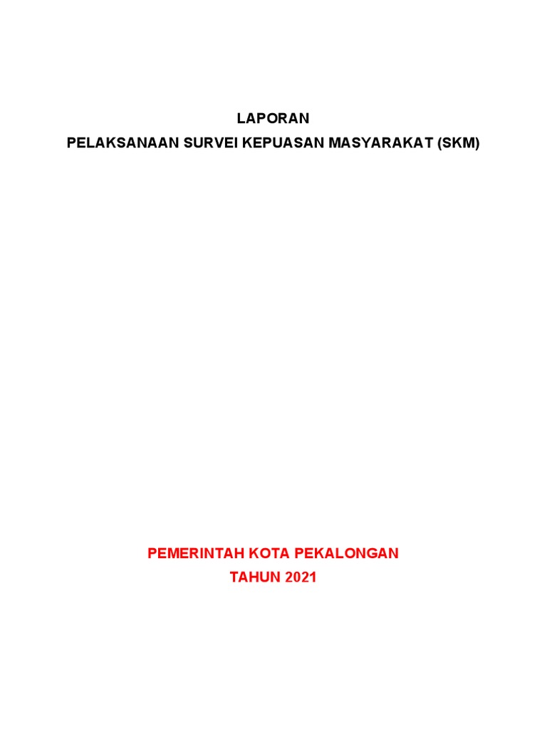 Template LAPORAN SKM - Organisasi - 1108 | PDF