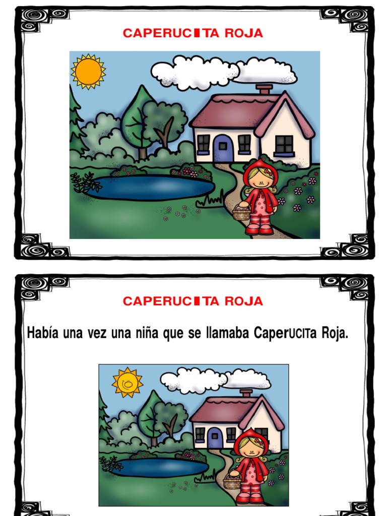 Caperucita Roja Cuento Formato Tarjetas COLOR PDF | PDF