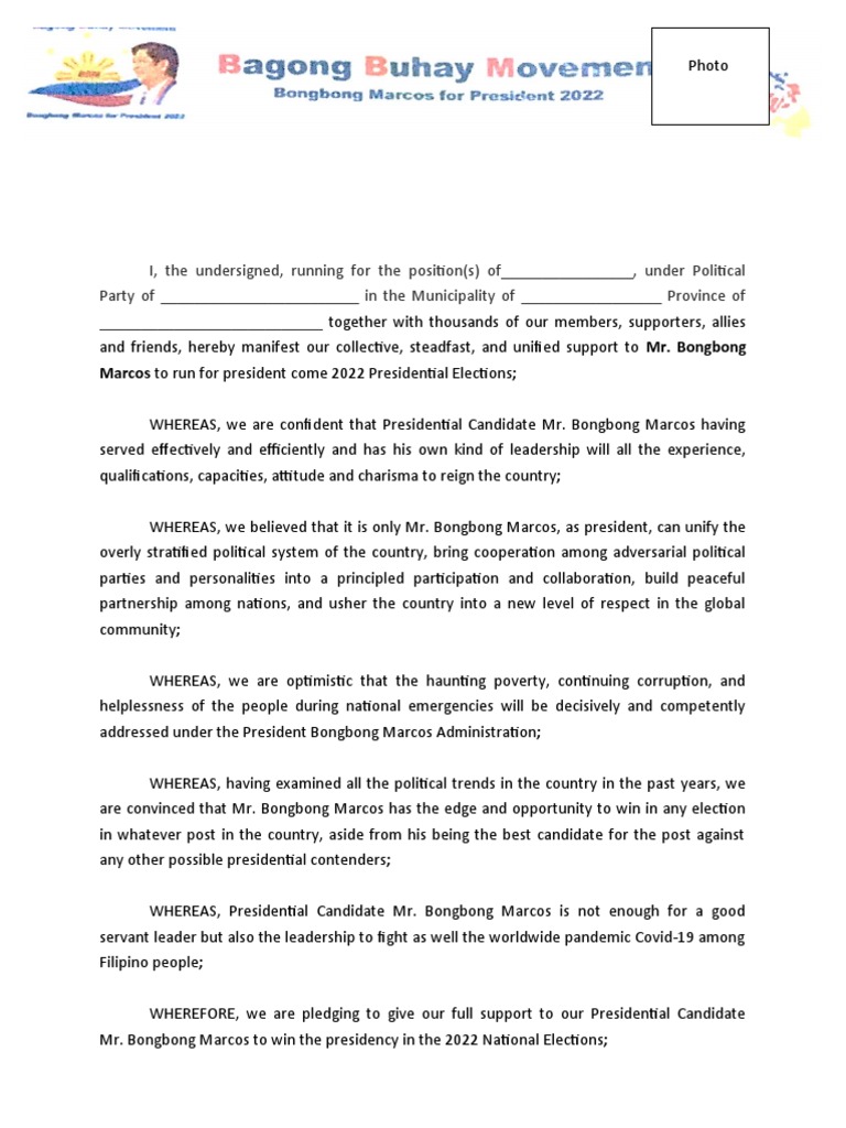 BBM Manifesto | PDF | Elections | Government