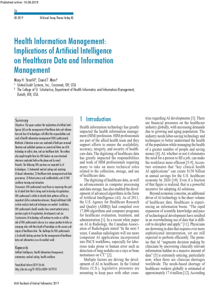 Health Information Management | PDF | Health Informatics | Artificial ...