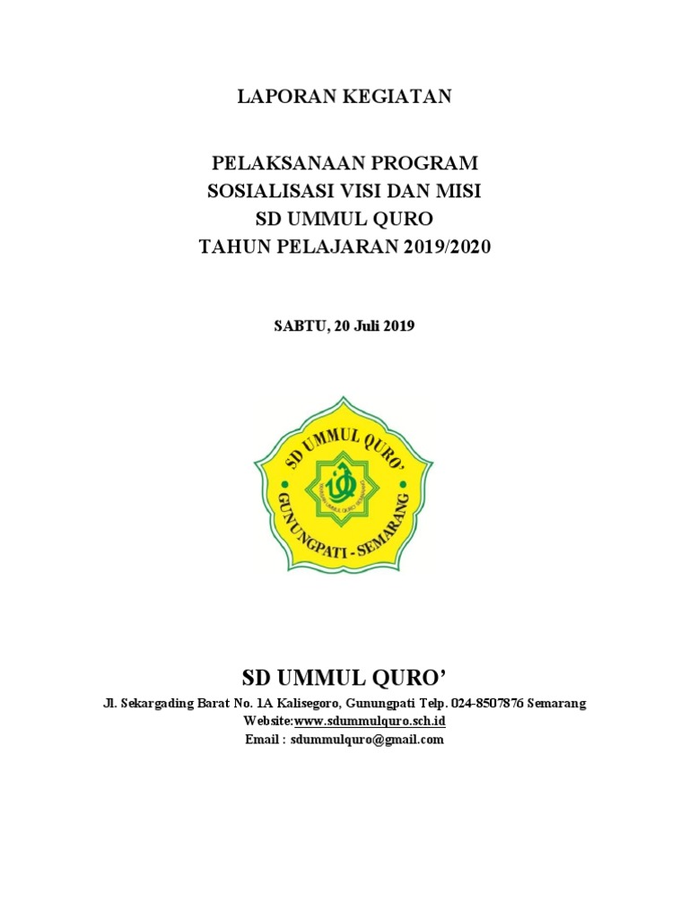 Laporan Kegiatan Pelaksanaan Program | PDF