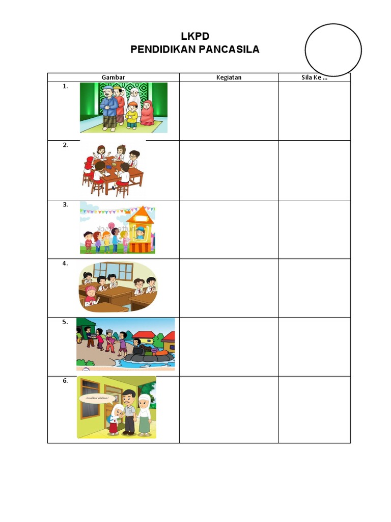 LKPD Penerapan Sila Pancasila | PDF