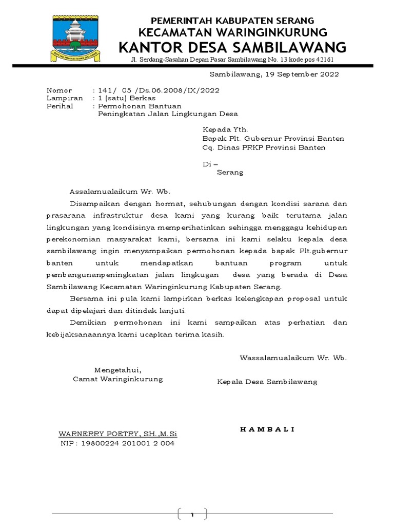 Proposal Paving Blok Prov | PDF