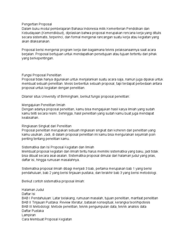 Panduan Membuat Proposal Lengkap | PDF | Karier & Perkembangan | Bisnis