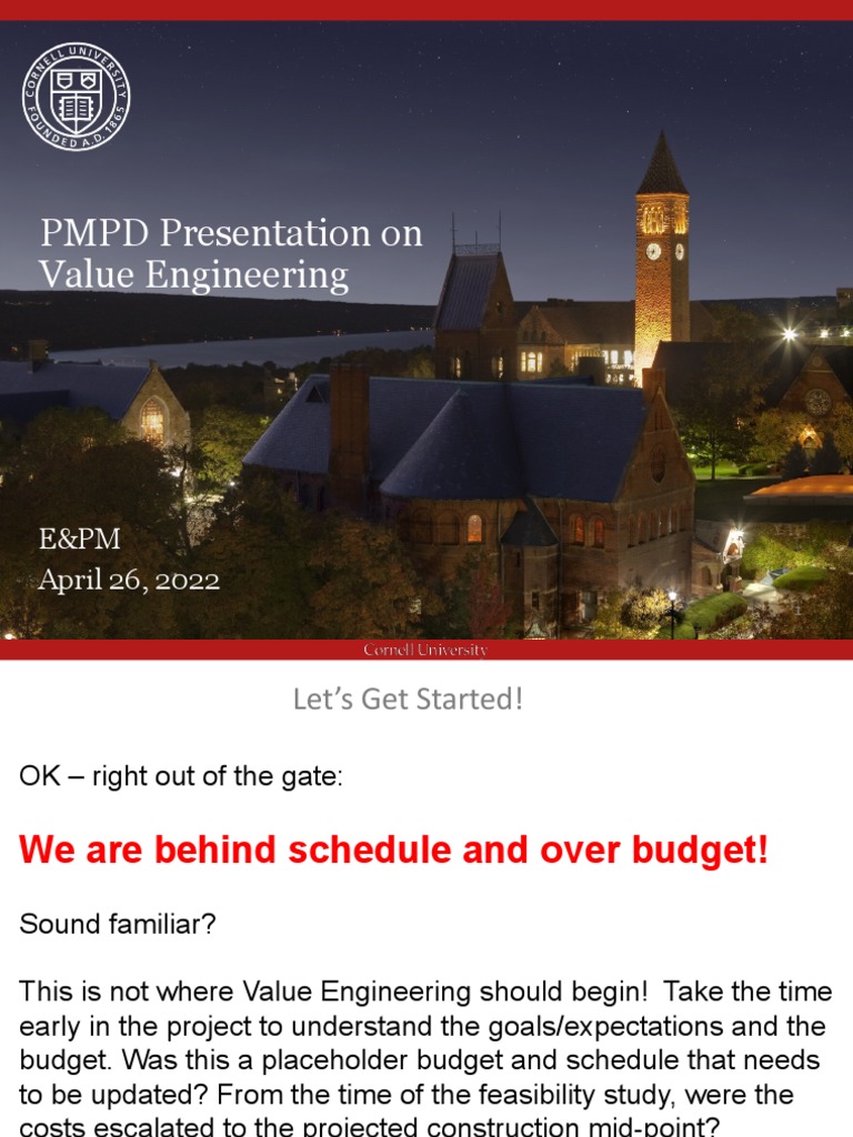 Value Engineering - PMPD Presentation - 0 | PDF | Life Cycle Assessment ...