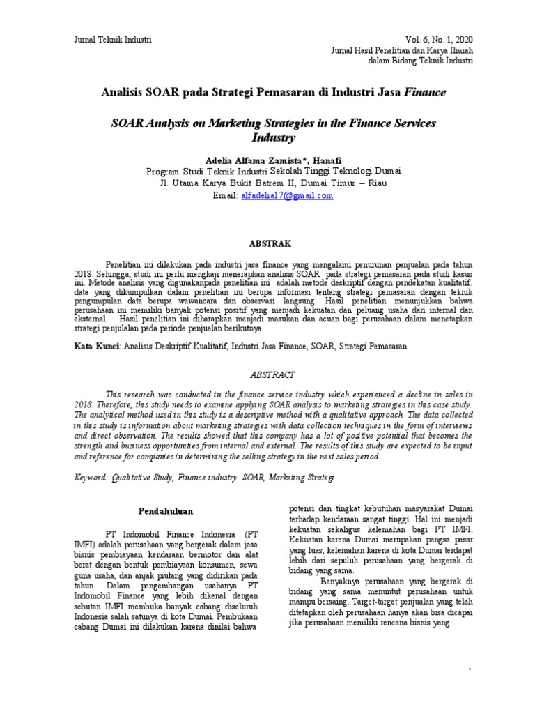 Analisis Soar Yogi Kusnadi | PDF