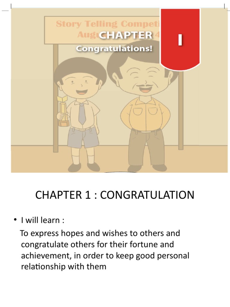 Chapter 1 Congratulation | PDF