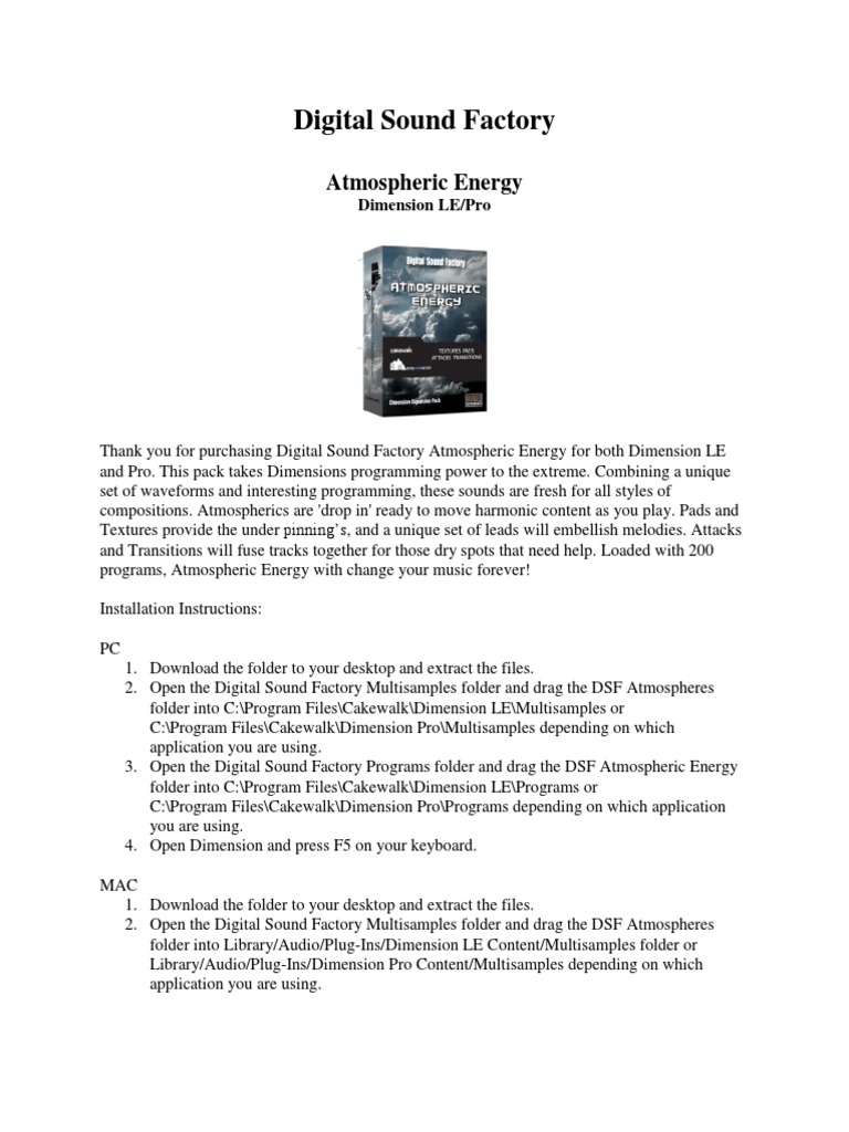 DSF Atmospheric Energy Installation Instructions | PDF