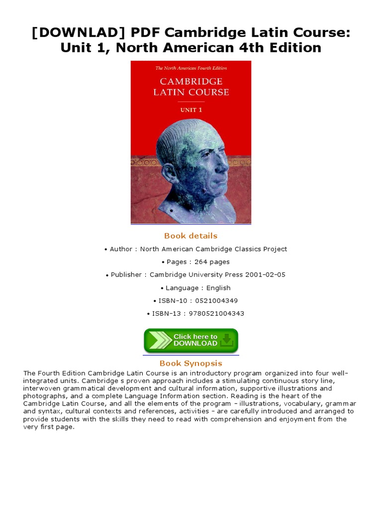 Cambridge Latin Course Unit 1 PDF | PDF | Latin | Grammar