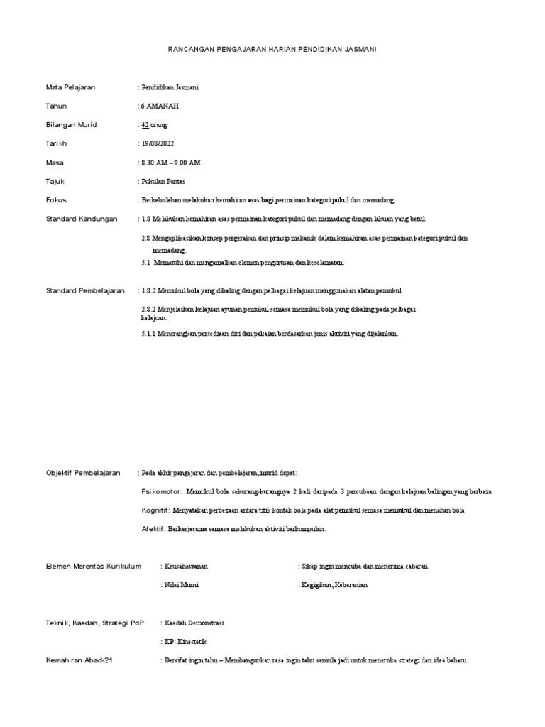 RPH PJ 6 Amanah (19.8) | PDF