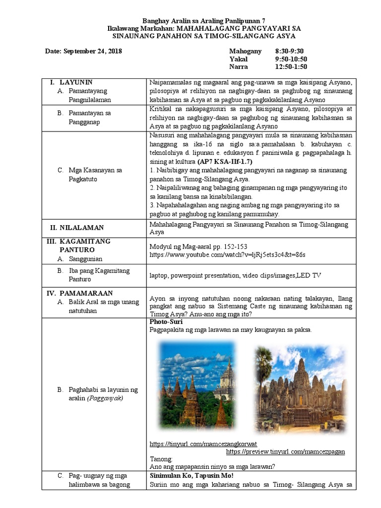 IKALAWANG MARKAHAN Aralin Bilang 14 MAHAHALAGANG PANGYAYARI SA SINAUNANG PANAHON SA TIMOG ...