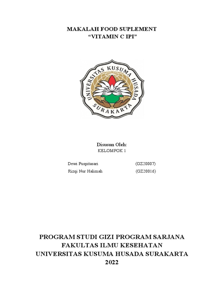 Makalah Food Suplement-1 | PDF