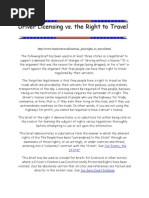 Constitutional Right to Travel Unlicensed | PDF | Federal Government Of ...