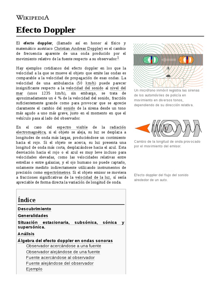 Efecto Doppler | PDF | Efecto Doppler | Frecuencia