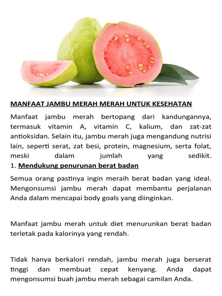 Manfaat Jambu Merah untuk Kesehatan | PDF