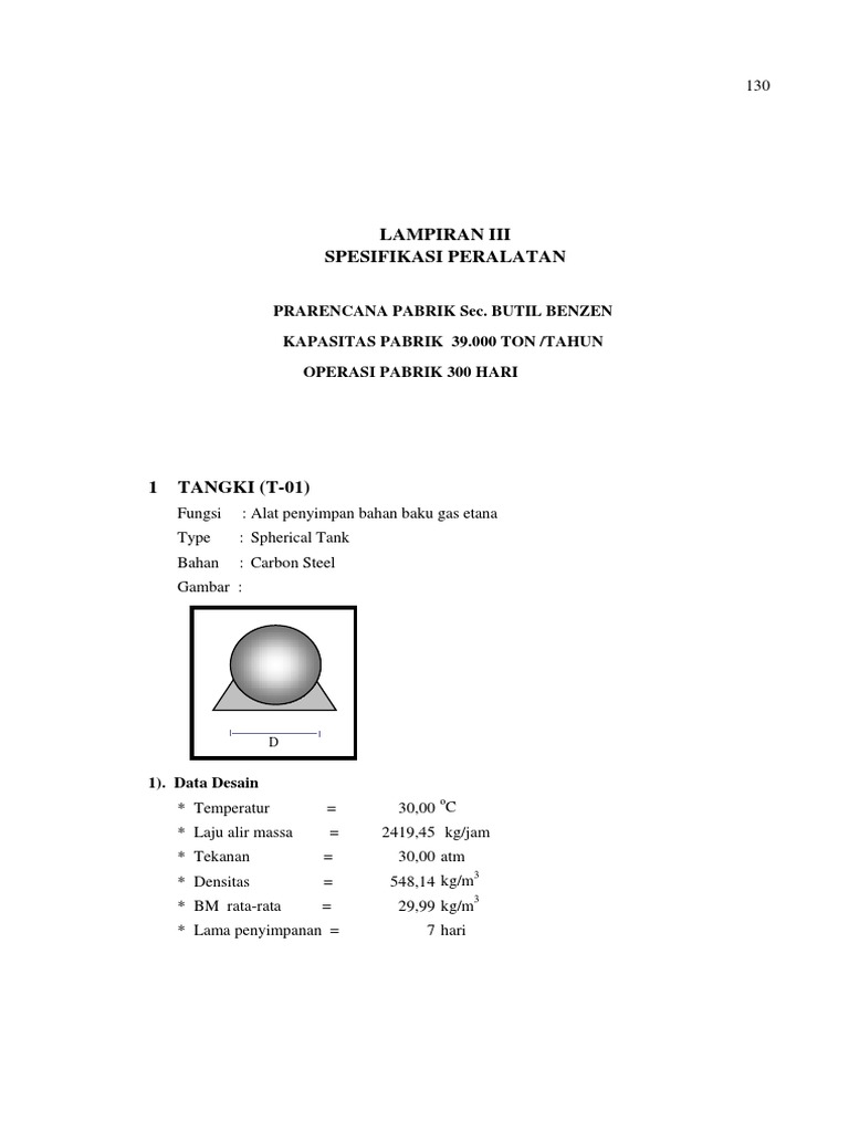 Tangki Bulat T-01 H | PDF