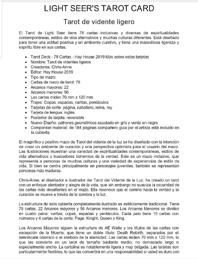 The Light Seers Tarot | PDF