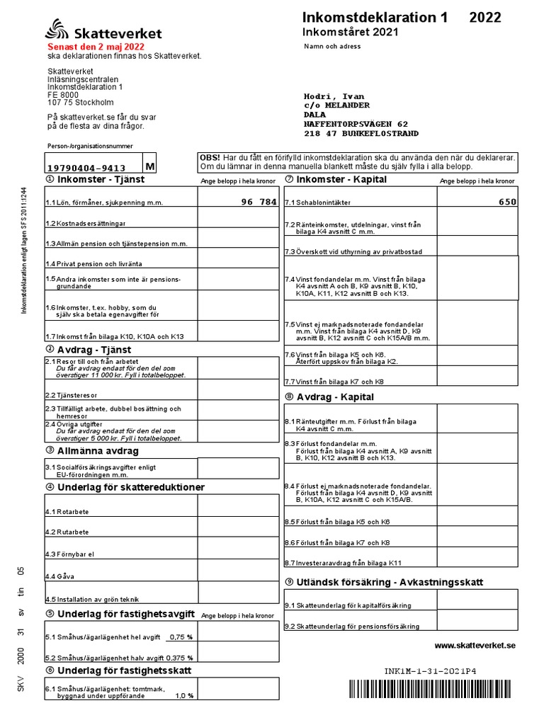 Deklaration 372814500 | PDF