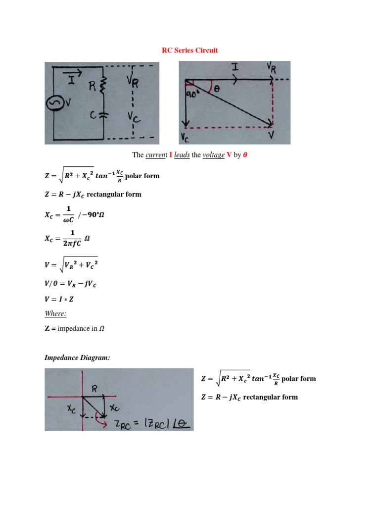 RC Series Circuit AC Circuits | PDF | Electrical Impedance | Electrical ...