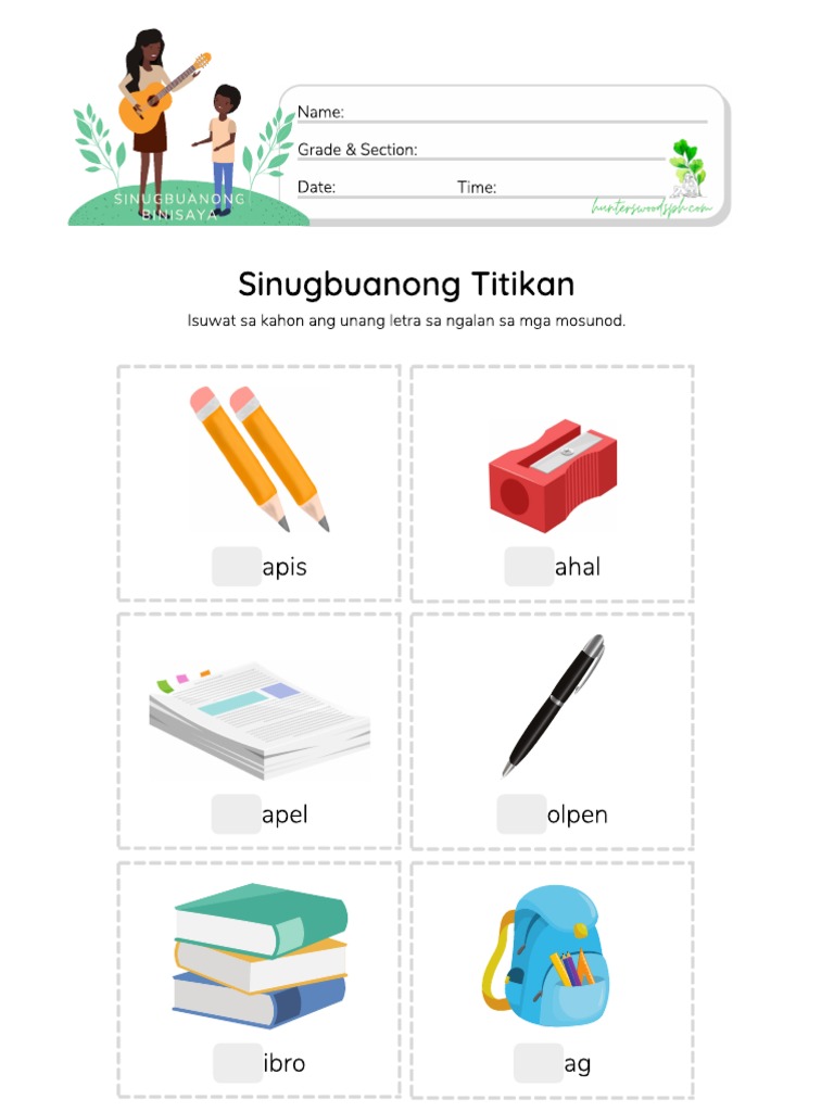 Bisaya Worksheet | PDF
