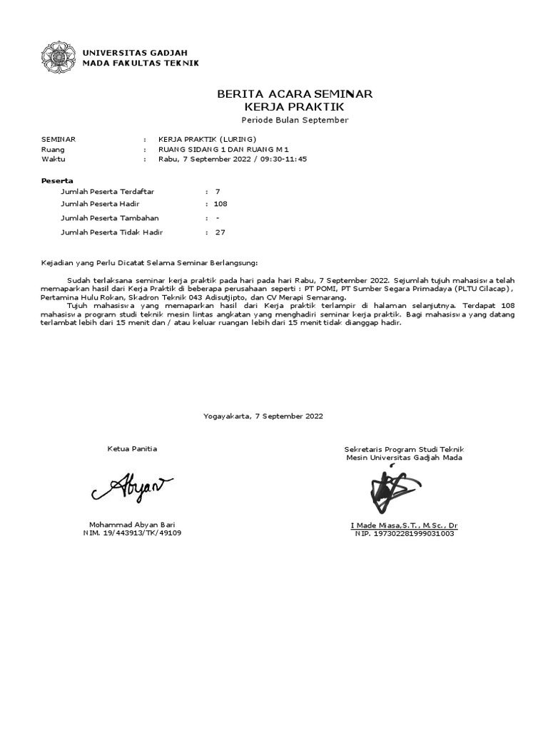 BA KP 7 September | PDF