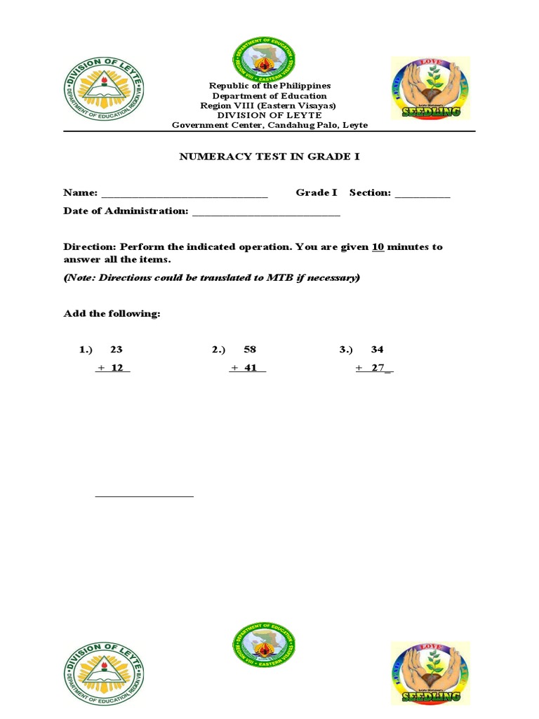 Numeracy Test Materials | PDF | Mathematics | Arithmetic