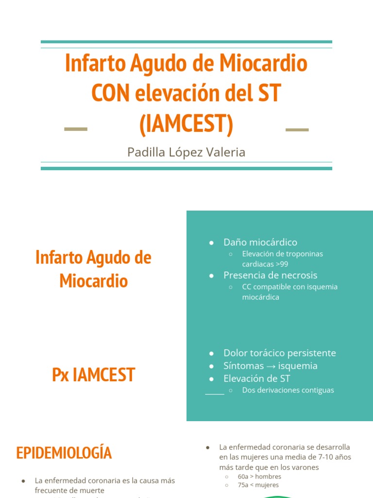 IAMCEST | PDF | Infarto de miocardio | Corazón