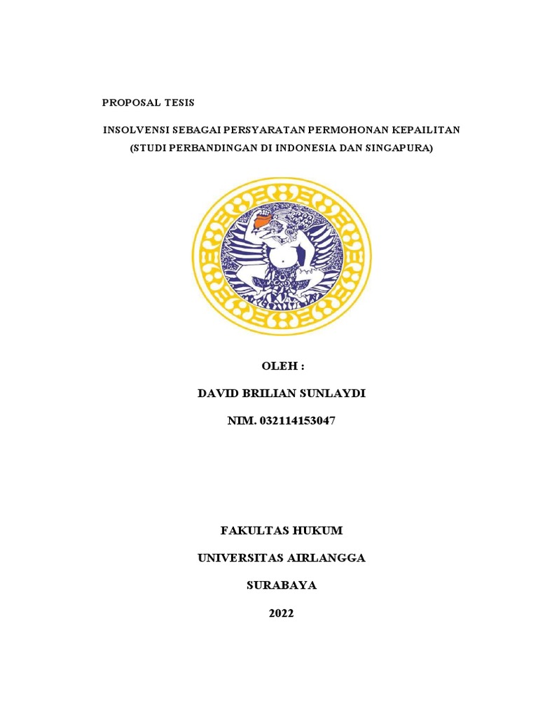 Proposal Tesis-MIH UNAIR | PDF