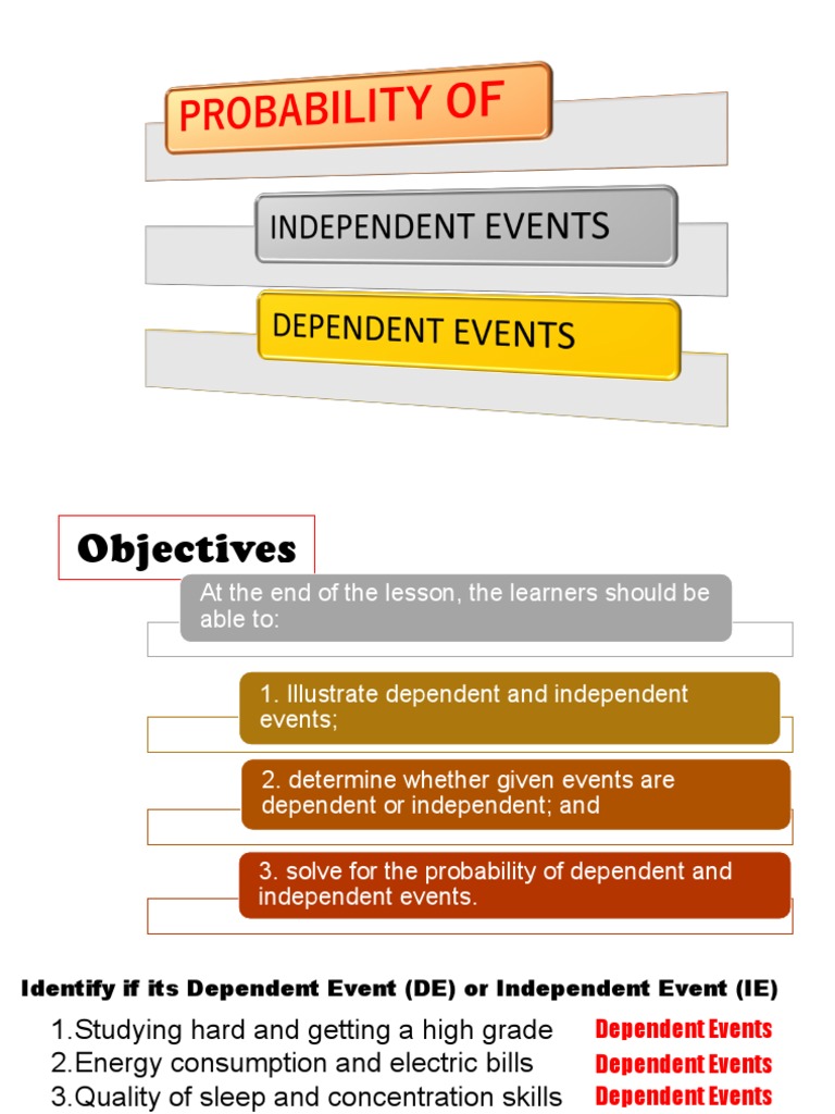 Topic 4 Dependent and Independent Events Final | PDF | Probability