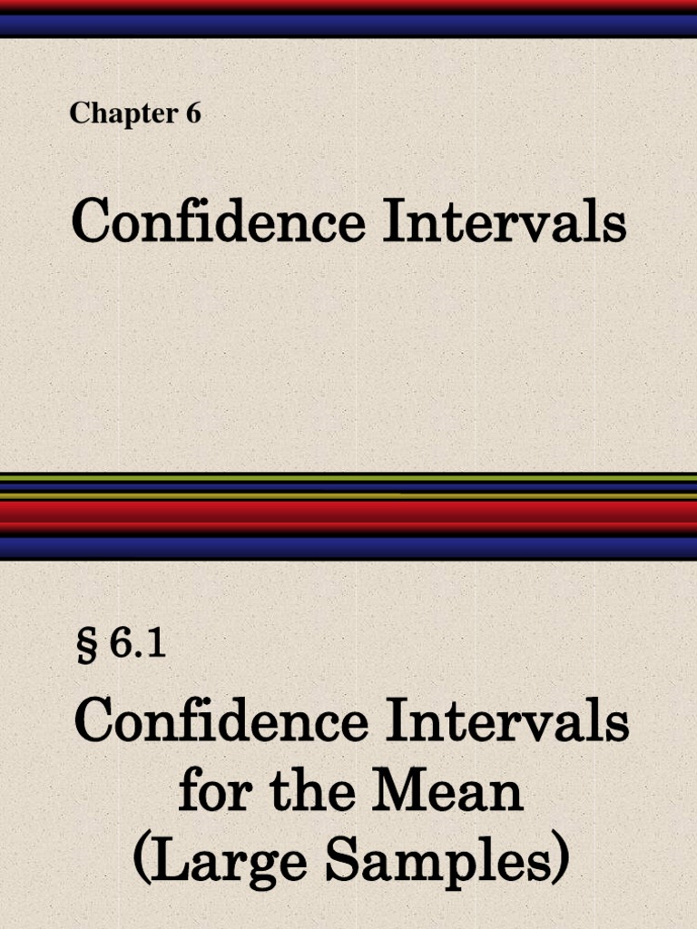 Confidence Intervals | PDF | Teaching Methods & Materials
