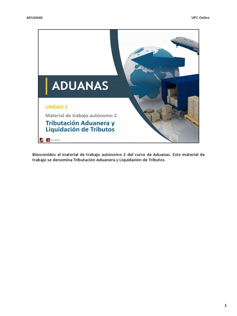 MTA 2 - Tributación Aduanera y Liquidación de Tributos V6 | PDF | aduana | Pagos