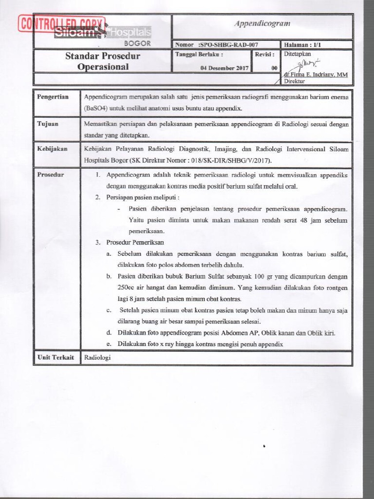 Spo Appendicogram | PDF
