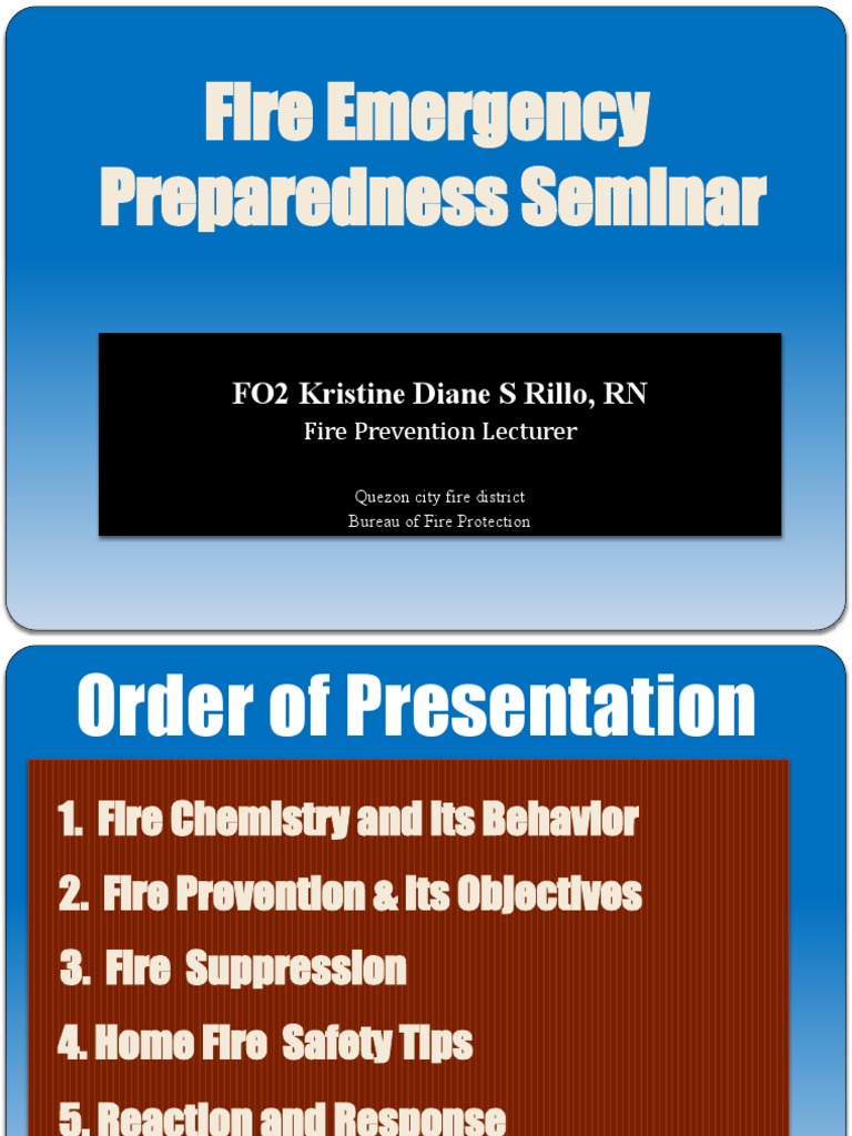 Fire Emergency Preparedness Seminar | PDF | Fires | Nature