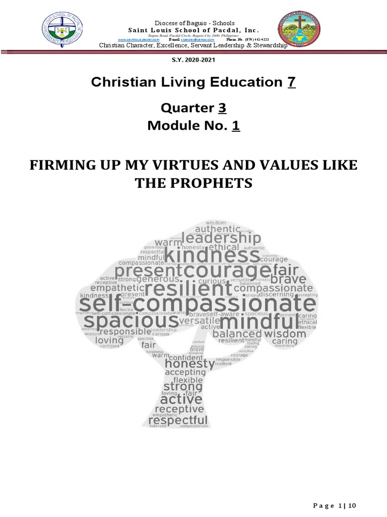 Firming Up My Virtues and Values Like the Prophets: Understanding the ...
