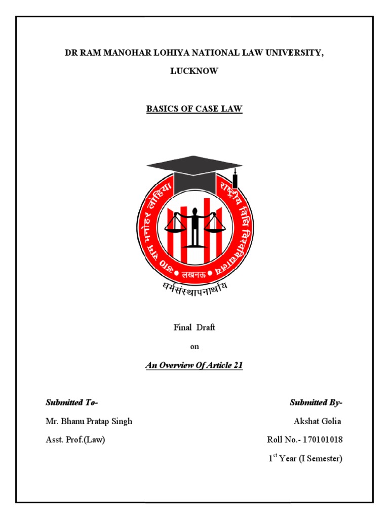 An Overview of Article 21 - Final Draft | Download Free PDF | Dignity | Rights