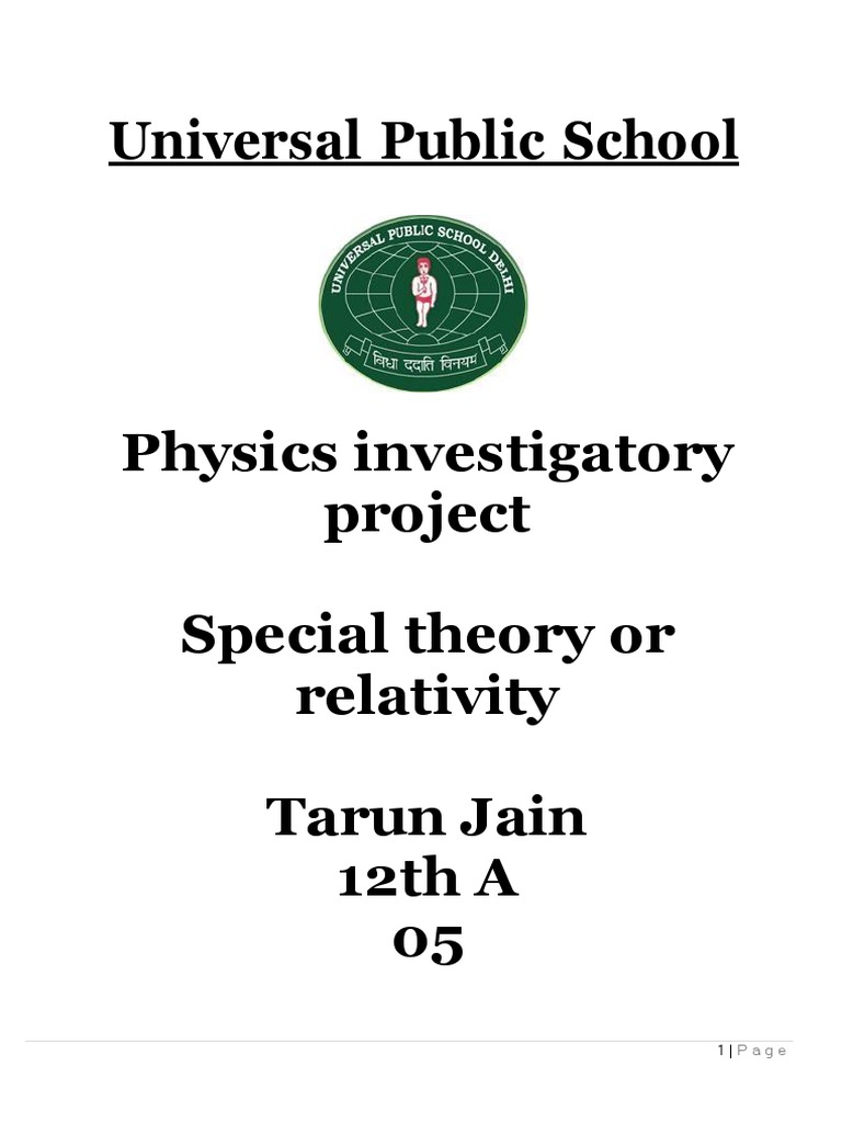 Special Theory of Relativity Explained | PDF | Theory Of Relativity ...