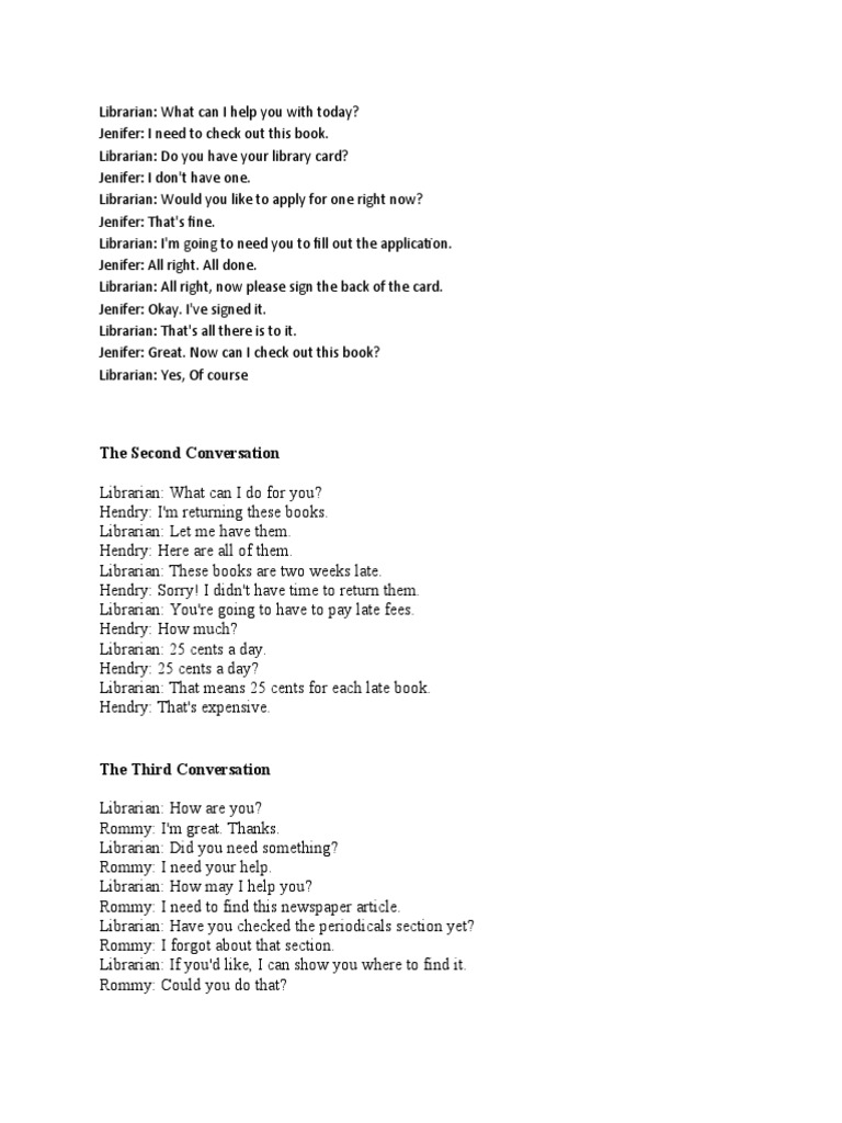 Librarian Dialogue | PDF | Libraries | Publishing