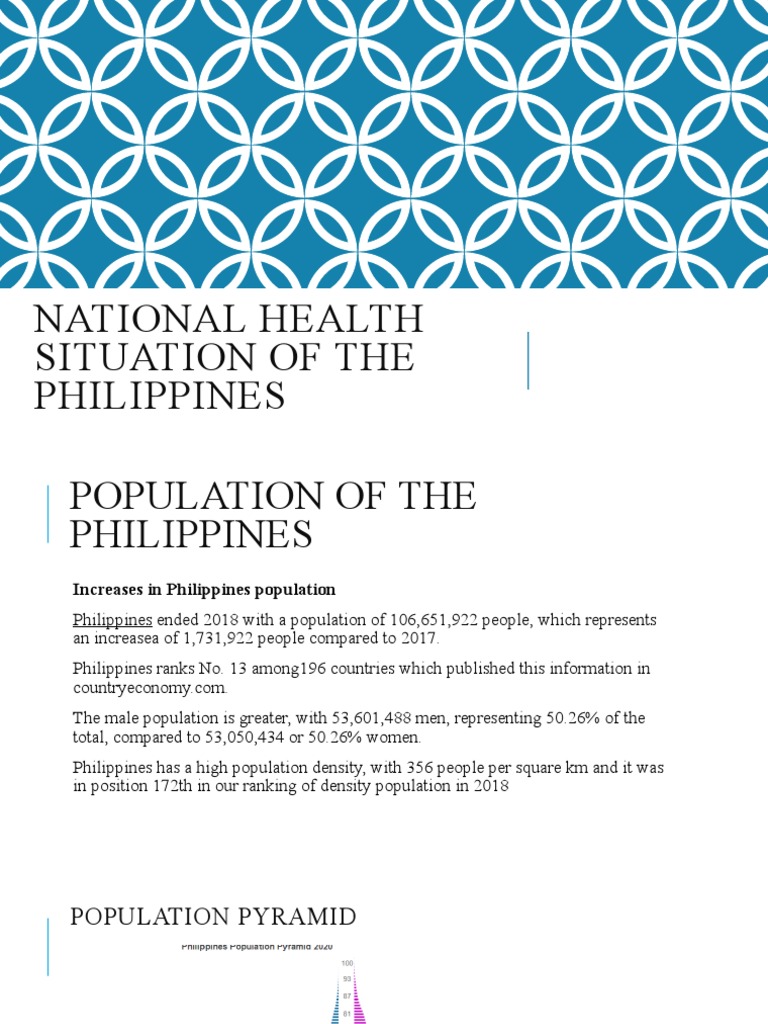 Philippines Population and Health Data 2018 | PDF