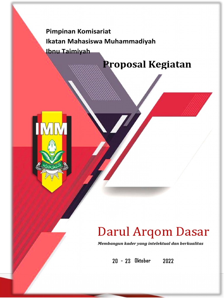 PROPOSAL DAD - PK IMM Ibnu Taimiyah Periode 2022 .1 | PDF | Karier & Perkembangan