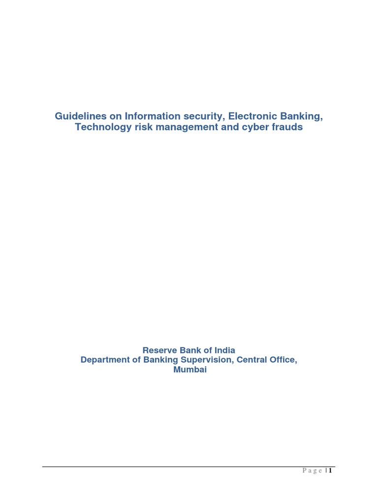 RBI Guidelines On Information Security | PDF | Information Security ...