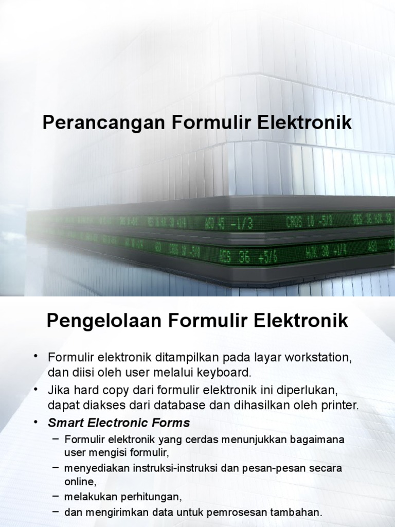 Perancangan Formulir Elektronik | PDF