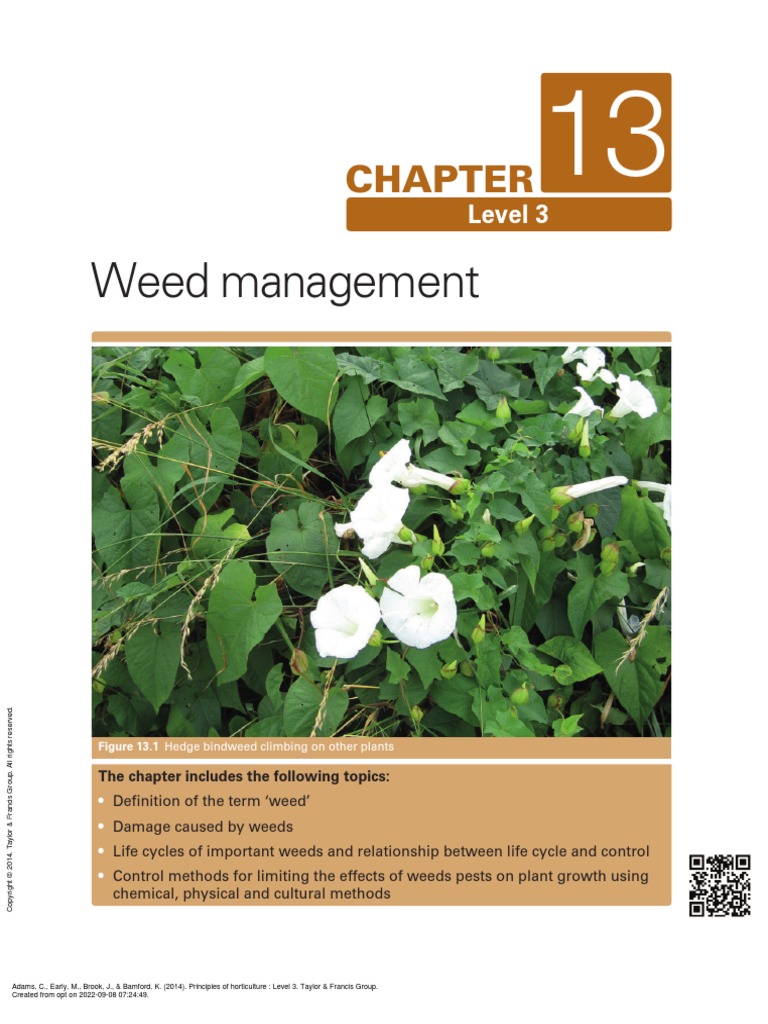 Principles of Horticulture Level 3 | PDF | Weed | Perennial Plant