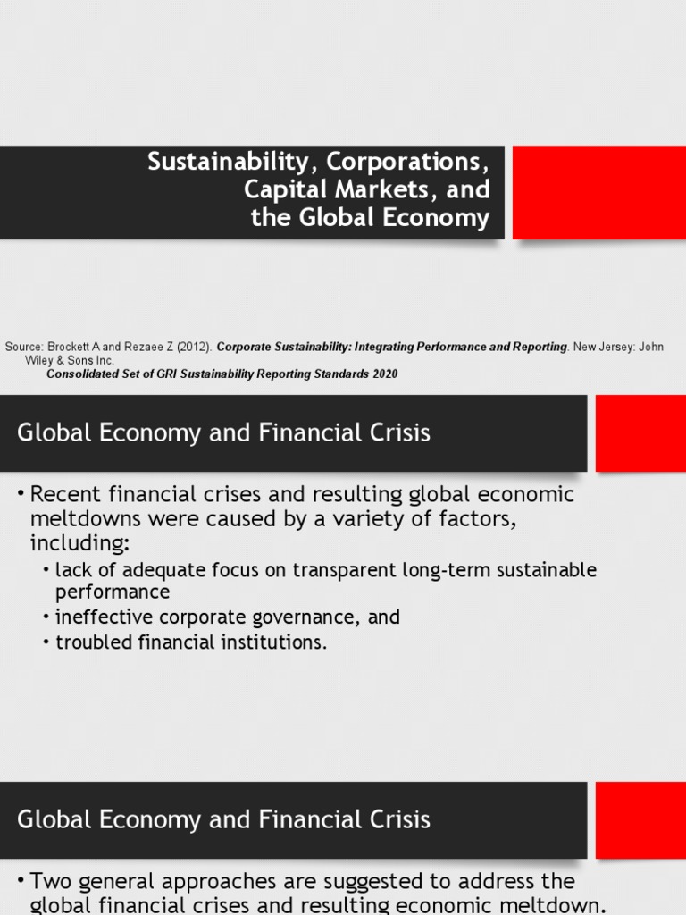BSA 3205 Topic 4 - Sustainability, Corporations, Capital Markets and ...