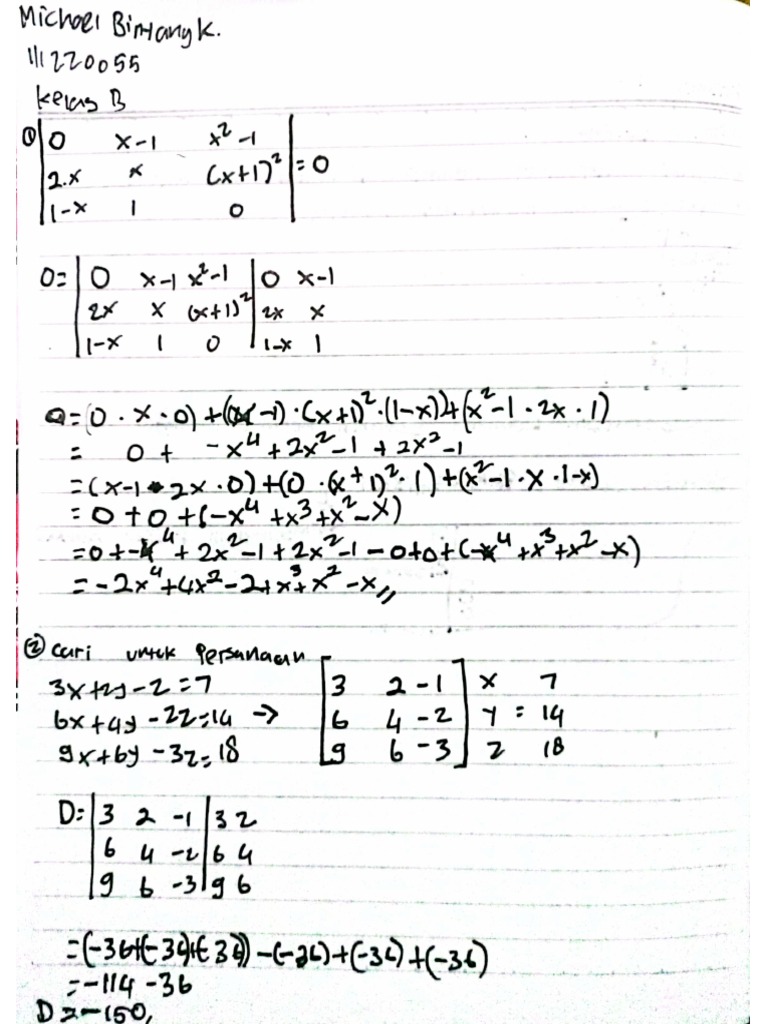 Michael Bintang - MTK Matriks Induksi Matematika | PDF