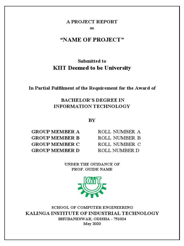 Thesis Report Format | PDF