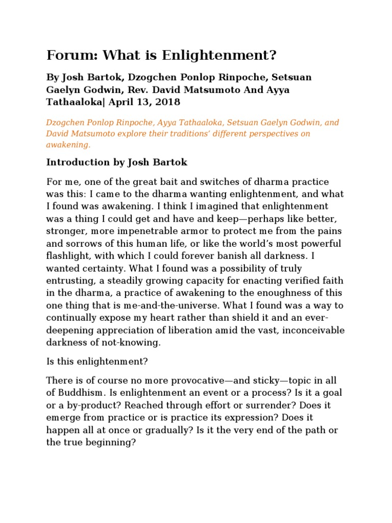 What Is Enlightenment | PDF