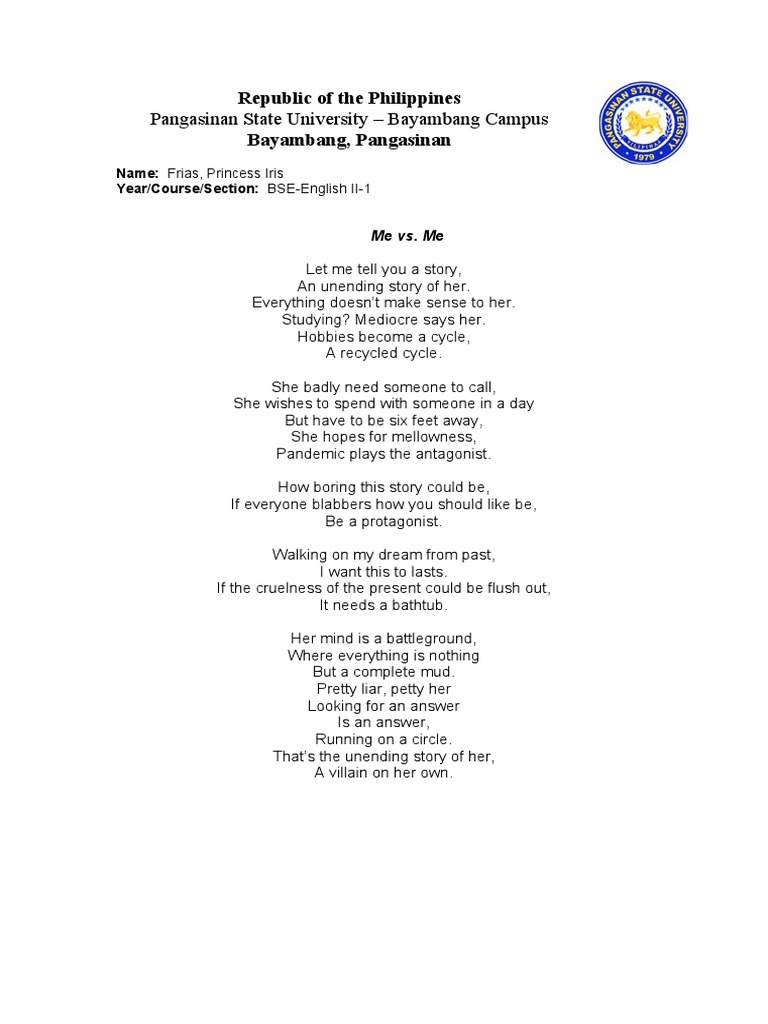 Frias, Princess Iris Frias - POETRY | PDF