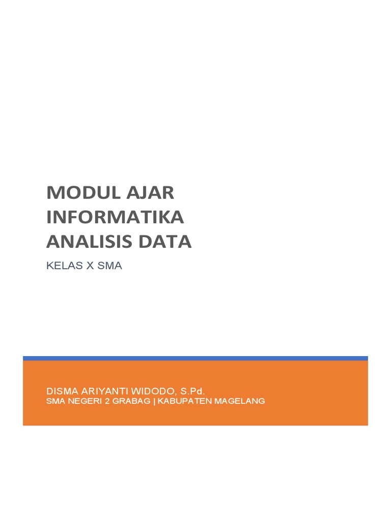 Modul Ajar Informatika 5 - Analisis Data | PDF