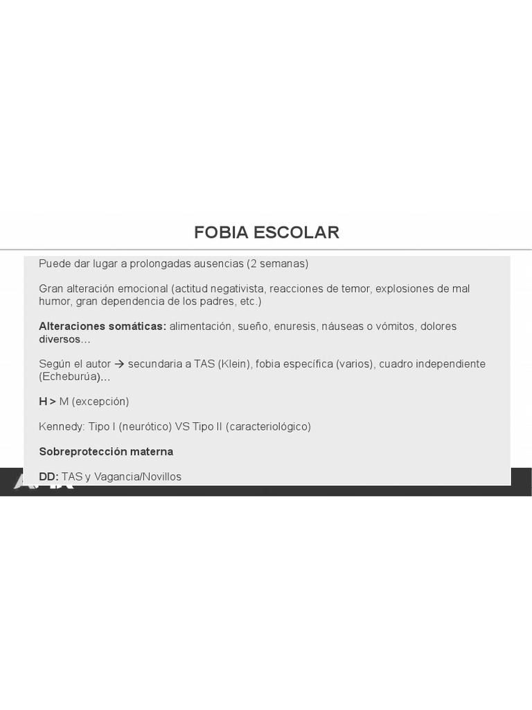 Fobia Escolar | PDF